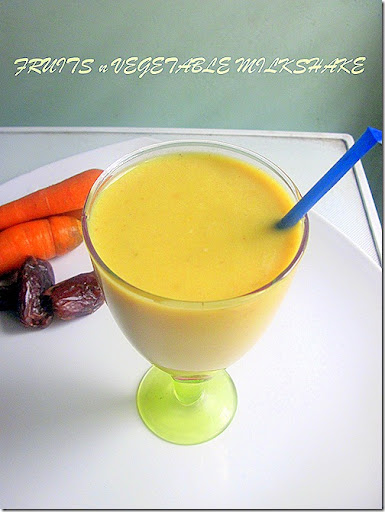 Fruits And Vegetable Milkshake - Chitra's Food Book