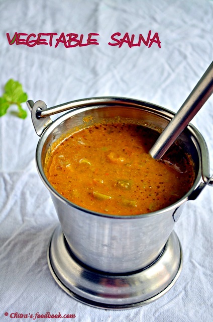 PAROTTA SALNA | VEGETABLE SALNA FOR PAROTTA - Chitra's Food Book