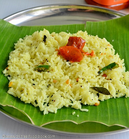 LEMON RICE RECIPE | ELUMICHAI SADAM WITH SIDE DISH, POTTUKADALAI ...