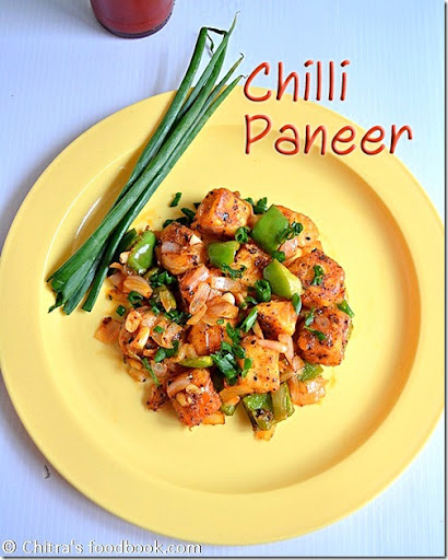 CHILLI PANEER DRY – PANEER RECIPES - Chitra's Food Book