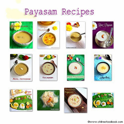 20 Payasam Recipes | Kheer Varieties - Chitra's Food Book