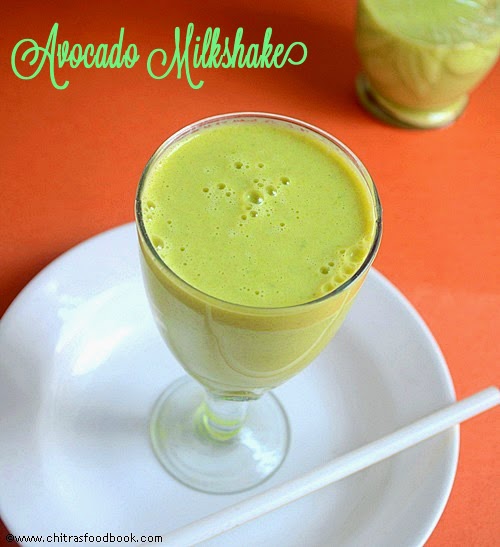 AVOCADO MILKSHAKE /BUTTER FRUIT JUICE RECIPE - Chitra's Food Book