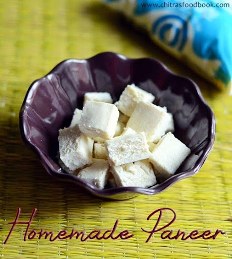HOMEMADE PANEER RECIPE–INDIAN COOKING BASICS - Chitra's Food Book