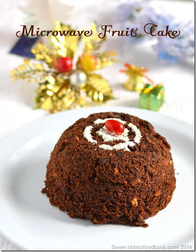 Microwave Fruit Cake | Eggless Microwave Plum cake recipe in 3 Minutes ...