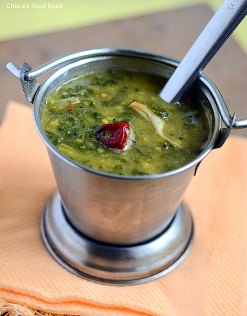 Palakura Pappu | Andhra Palak Dal Recipe in Pressure cooker - Chitra's ...