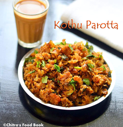 Veg Kothu Parotta Recipe - Kothu Parotta Recipe without egg - Chitra's ...