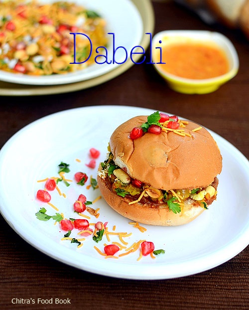 Dabeli Recipe | Kacchi Dabeli | Gujarati Snack Recipes - Chitra's Food Book