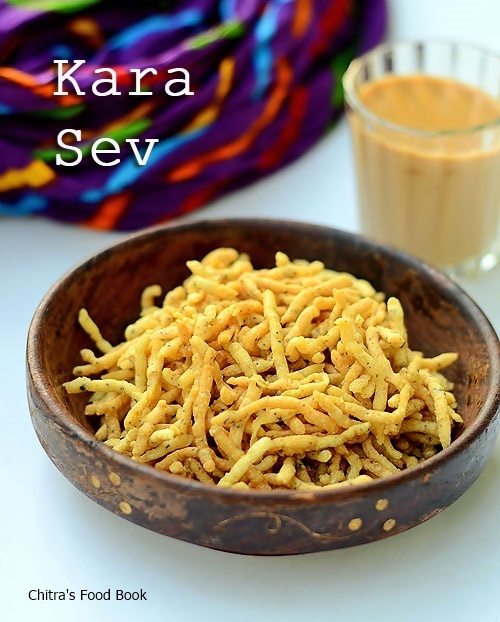 Garlic KaraSev Recipe - Milagu Poondu Karasev Recipe - Chitra's Food Book