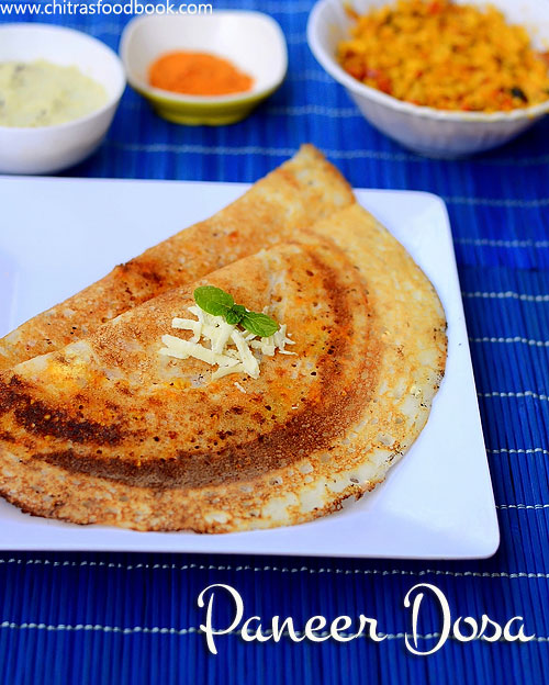 Paneer Dosa Recipe – Paneer Masala Dosa - Dosa Varieties - Chitra's ...
