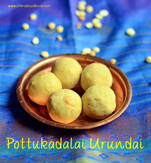 Maladu Recipe(Roasted Gram Ladoo) – Pottukadalai Urundai - Chitra's ...