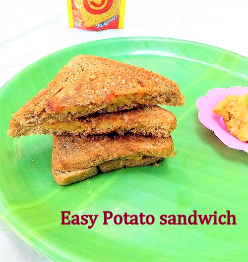 Easy Potato Sandwich Recipe - Indian Style Aloo Masala Sandwich ...