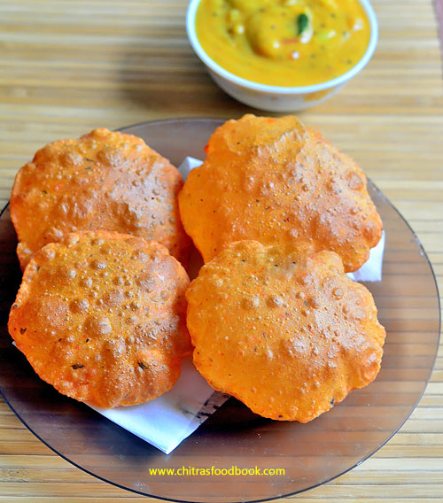 Tomato Poori Recipe – Thakkali Poori – Tamatar Ki Puri Recipe - Chitra ...