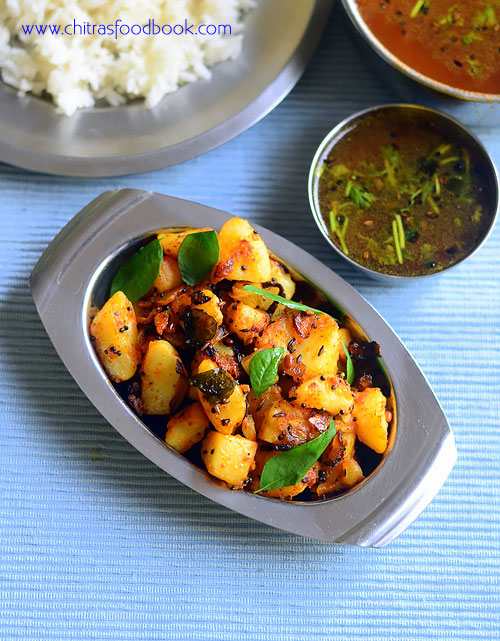 Simple Potato Poriyal Recipe – Boiled Potato Curry For Rice - Urulai ...