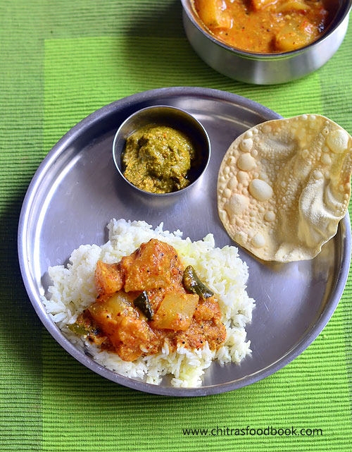 Poosanikai Rasavangi Recipe – White Pumpkin Kootu For Rice - Chitra's ...