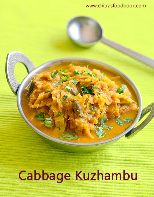 Cabbage Gravy Recipe – Muttaikose Kurma Kuzhambu For Rice, Dosa ...