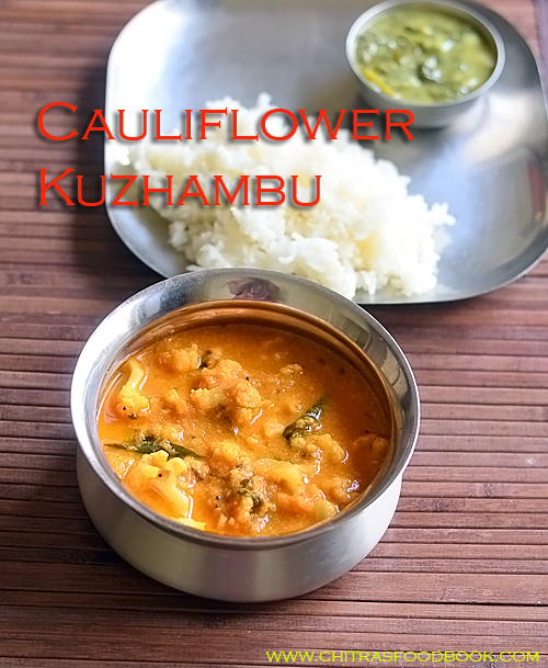 Cauliflower Kuzhambu Recipe - South Indian Cauliflower Gravy For Rice ...