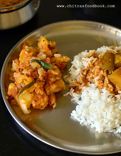 Alugadde Palya Recipe – Karnataka Style Potato Palya For Rice - Chitra ...
