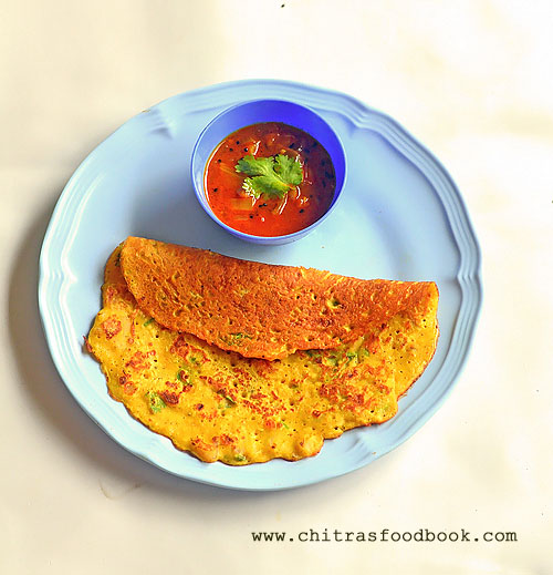 Besan Tomato Omelette – Eggless Omelette Recipe - Vegetable Omelette ...