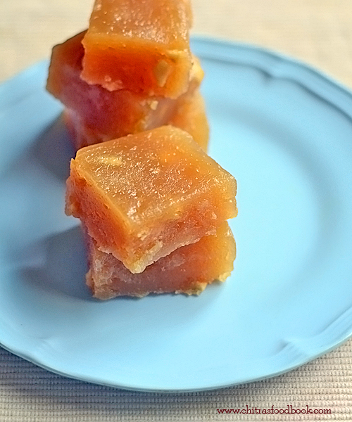 Muscoth Halwa Recipe – Halwa Without Ghee - Chitra's Food Book