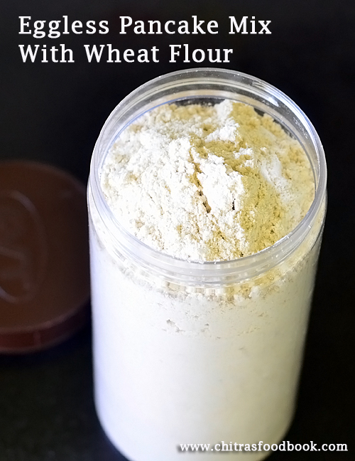 Eggless Wheat Flour Pancake Mix Recipe – Homemade Pancake Mix Without ...