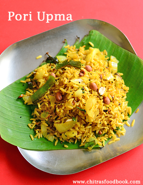 Pori Upma – Puffed Rice Upma Recipe - Chitra's Food Book