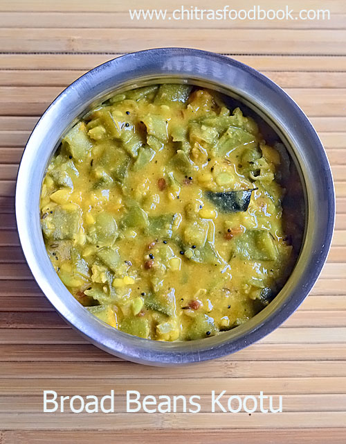Avarakkai Kootu | Broad Beans Kootu Recipe - Chitra's Food Book