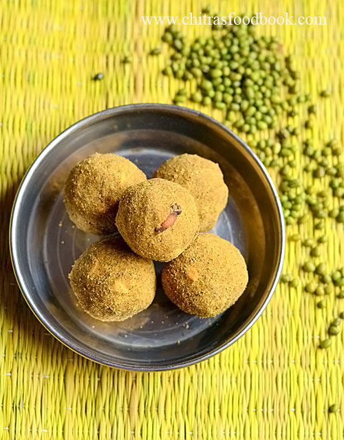 Green Gram Laddu With Jaggery | Pasi Payaru Urundai - Chitra's Food Book
