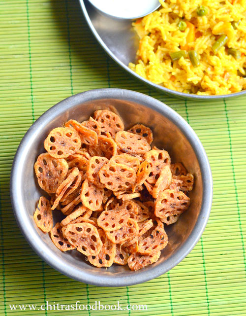 Lotus Root Chips | Kamal Kakdi Chips | Lotus stem chips recipe - Chitra ...