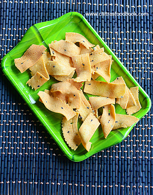 Garlic Ribbon Pakoda | Garlic Ribbon Murukku Recipe - Chitra's Food Book
