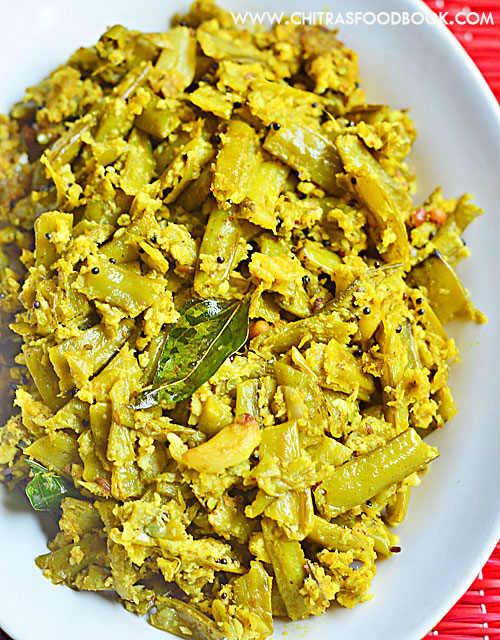 Cluster Beans Curry Recipe | Kothavarangai Poriyal - Chitra's Food Book