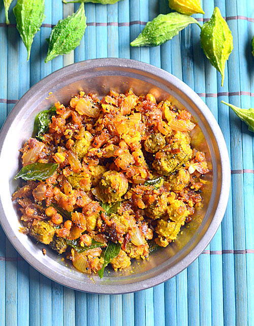 Midhi Pavakkai Poriyal | Baby Bitter Gourd Fry | Karela Fry - Chitra's ...